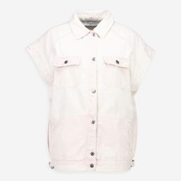 Iro Hellrosafarbene &auml;rmellose Jeansjacke
