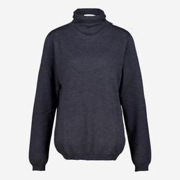 Gran Sasso Grauer Pullover aus Wolle mit hohem Kragen