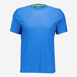 Hoka One One Blaues Sport-T-Shirt aus Mesh