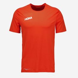 Hoka One One Orangefarbenes T-Shirt mit Logo
