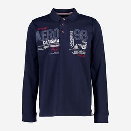 Carisma Dunkelblaues Langarmoberteil mit gesticktem Logo