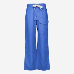 Stella McCartney Blaue Twill Tailoring Hose mit elastischem Bund