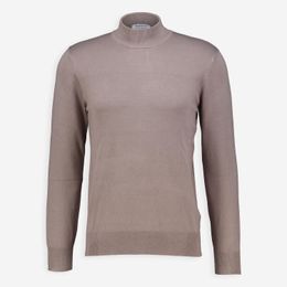 Brauner Pullover mit Stehkragen