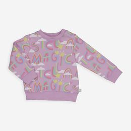 Stella McCartney Kids Lilafarbenes Sweatshirt mit Logomuster