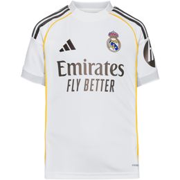 Adidas Real Madrid 25-26 Heim Teamtrikot Kinder, weiß, Größe: 128