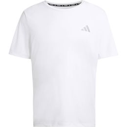 Adidas Run Ess Funktionsshirt Herren - wei&szlig; - Gr. L - Polyester