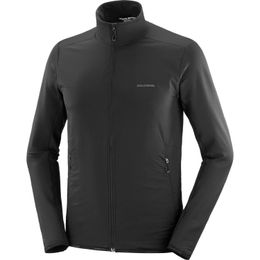 Salomon Essential Lightwarm Hybrid Fleecejacke Herren - schwarz - Gr. M - Polyester/Elastan