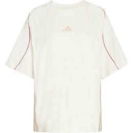 Adidas W Stadium Tee T-Shirt Damen - beige - Gr. L - Baumwolle