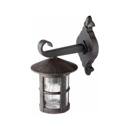 Brilliant Lampe Jordy Au&szlig;enwandleuchte h&auml;ngend schwarz-rost-braun/gewischt 1x A60, E27, 60W, geeignet f&uuml;r Normallampen (nicht enthalten) IP-Schutzart: 44 - spritzwassergesch&uuml;tzt