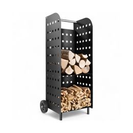 TecTake&reg; Holzwagen, aus Stahl, zus&auml;tzlicher Boden , 53,5 x 41 x 112 cm
