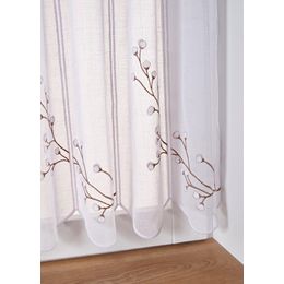 bonprix Scheibengardine mit Stickerei, wei&szlig;