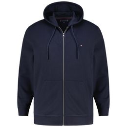 Große Größen Tommy Hilfiger Kapuzenjacke aus Baumwolle Farbe marine Größe: 4XL