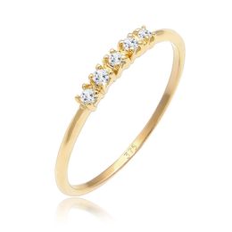 Elli Ringe - Ring Microsetting Topas Edelstein Valentin 375 Gel - Gr. 58 MM - in Gold - f&uuml;r Damen