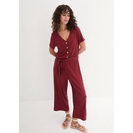 bonprix Jersey-Jumpsuit aus Viskose-Mix, rot, Viskose