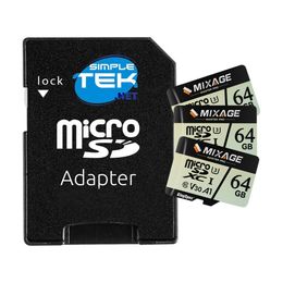 Kingspec 3 x 64GB Master Pro MicroSDXC UHS-1 With SD Adapter USB-Stick