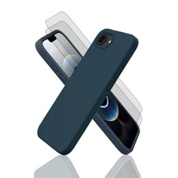 H&uuml;lle iPhone 16e und 2 schutzfolien - Silikon - Blau