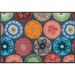 Fu&szlig;matte "Coralis" Gr. 2, bunt, B:50cm H:7mm L:75cm, Kunstfaser, wash+dry by Kleen-Tex, Teppiche, Fu&szlig;matte, Schmutzfangmatte, rutschhemmend, In- und Outdoor geeignet, waschbar