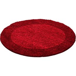 Hochflor-Teppich Ayyildiz Teppiche "Life Shaggy 1503", rot, H:30mm &Oslash;:160cm, Kunstfaser, Teppiche, rechteckig, auch als L&auml;ufer erh&auml;ltlich, Shaggy, Langflor, Wohnzimmer