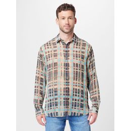 TOPMAN Hemd Herren Gr&ouml;&szlig;e L jade / koralle / altrosa / schwarz