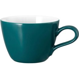Tasse Seltmann Weiden "Life Fashion", blau (trendy petrol, weiß), H:6,3cm Ø:9cm, Porzellan, Trinkgefäße, Tasse, Kaffeeobertasse 0,24 l