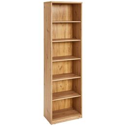 Xora Regal, Eiche Artisan, Holzwerkstoff, 5 F&auml;cher, 55x194x36 cm, Typenauswahl, Wohnzimmer, Regale, B&uuml;cherregale