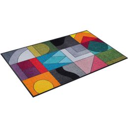 Teppich "Momix", bunt, B:75cm H:7mm L:120cm, Polyamid, wash+dry by Kleen-Tex, Teppiche, Teppich, modernes Patchwork Design, rutschhemmend, waschbar