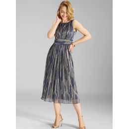 Swing Evening Dress female size 42 Blue / marine blue / Gold / Dark green