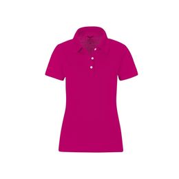 Poloshirt TRIGEMA "TRIGEMA Poloshirt aus Baumwolle", Damen, Gr. M, pink (magenta), 100% Baumwolle, Basic, Shirts