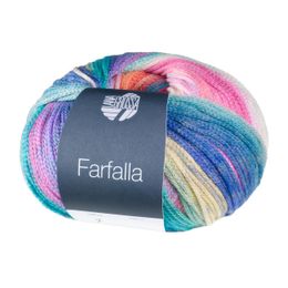 Farfalla von Lana Grossa, T&uuml;rkis/Zitrusgelb/Pink/Flieder/Altrosa/Gr&uuml;n/Orange, aus Schurwolle