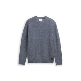 Tom Tailor Herren Strickpullover mit Wollanteil, blau, Meliert, Gr. XXL