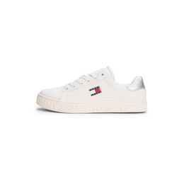 Tommy Jeans Sneaker 'Essential' Damen Gr&ouml;&szlig;e 42 ecru / silber