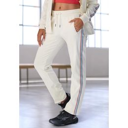 H.I.S. H.I.S Jogginghose braun Gr. XS (32/34) f&uuml;r Damen. Mit Aufn&auml;her, Logoschriftzug. Bequem. Nachhaltig.