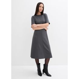 bonprix Jerseykleid aus flie&szlig;endem Viskose-Mix, grau, Viskose