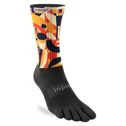 injinji Trail Midweight Crew Artist Designed Bekleidung Unisex orange L