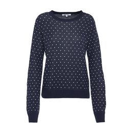 ABOUT YOU Pullover 'Leena Jumper' Damen Gr&ouml;&szlig;e L dunkelblau / wei&szlig;