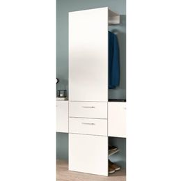 Pharao24.de Flurgarderobe Garderobe mit zwei Schubladen 190 cm hoch