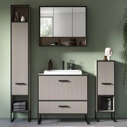 Pharao24.de Badm&ouml;belkomplettset Badm&ouml;bel Set in modernem Design 192 cm hoch (vierteilig)