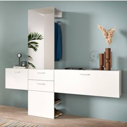 Pharao24.de Garderobenprogramm Dielenmöbel Set in modernem Design 208 cm breit (dreiteilig)