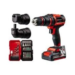 Einhell Power X-Change Akku-Bohrschrauber TE-CD 18/45 3X-Li +22, 18Volt rot/schwarz, Li-Ion-Akku 2,0Ah, 22-teiliges Zubeh&ouml;r
