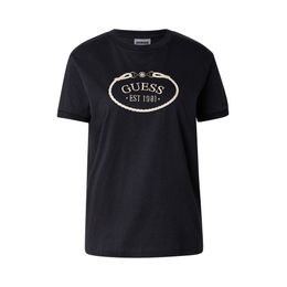 Guess T-Shirt 'ROSALBA' Damen Gr&ouml;&szlig;e L beige / schwarz