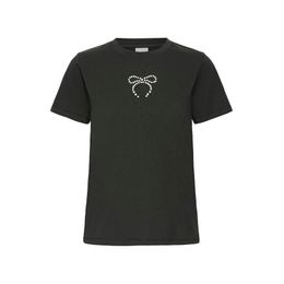 Ichi T-Shirt 'IHNYNNA' Damen Gr&ouml;&szlig;e S schwarz / perlwei&szlig;