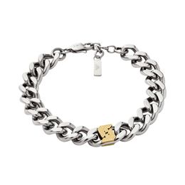 Armband Emporio Armani "Schmuck Geschenk Edelstahl Bicolor", gold (edelstahlfarben, gelbgoldfarben), Armb&auml;nder, Damen, 21cm, Edelstahl, Armband