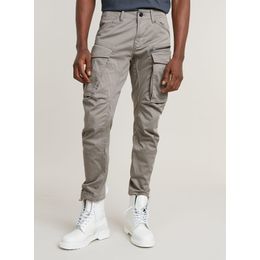 G-Star Raw Cargohose G-STAR "Rovic Zip 3D Regular Tapered Hose", Damen, Gr. 36, L&auml;nge 34, elephant skin, Obermaterial: 97% Baumwolle, 3% Elasthan, Hosen Cargohose