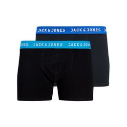 Jack & Jones Trunk JACK & JONES "JACRICH TRUNKS 2 PACK NOOS", Herren, Gr. M, 2 Stk., blau (surf the web), Jersey, Obermaterial: 95% Baumwolle, 5% Elasthan, unifarben, Unterhosen