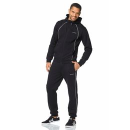 Jogginganzug Eastwind, Damen, Gr. 60/62 (XXL), schwarz, angeraute Sweatware, Obermaterial: 60% Baumwolle, 40% Polyester. Kapuzenfutter: 60% Baumwolle, 40% Polyester, unifarben, bequem, Sportanzüge Jogginganzug, Topseller