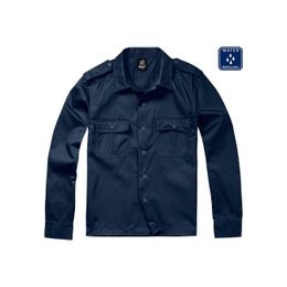 Langarmhemd Brandit "Brandit Herren US Shirt", Herren, Gr. M, US-Größen, navy, 80% Polyester, 20% Baumwolle, unifarben, normal, Hemden