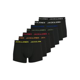Jack & Jones Trunk JACK & JONES "JACBASIC TRUNKS 7 PACK NOOS", Herren, Gr. XL, 7 Stk., schwarz, Jersey, Obermaterial: 95% Baumwolle, 5% Elasthan, unifarben, eng, Unterhosen