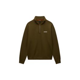 Napapijri Sweatshirt Herren Gr&ouml;&szlig;e S khaki / wei&szlig;