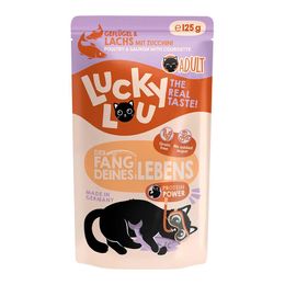 Lucky Lou Lifestage Adult Geflügel & Lachs Katzen-Nassfutter getreidefrei 16x125g