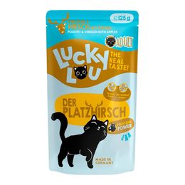 Lucky Lou Lifestage Adult Geflügel & Hirsch Katzen-Nassfutter getreidefrei 16x125g